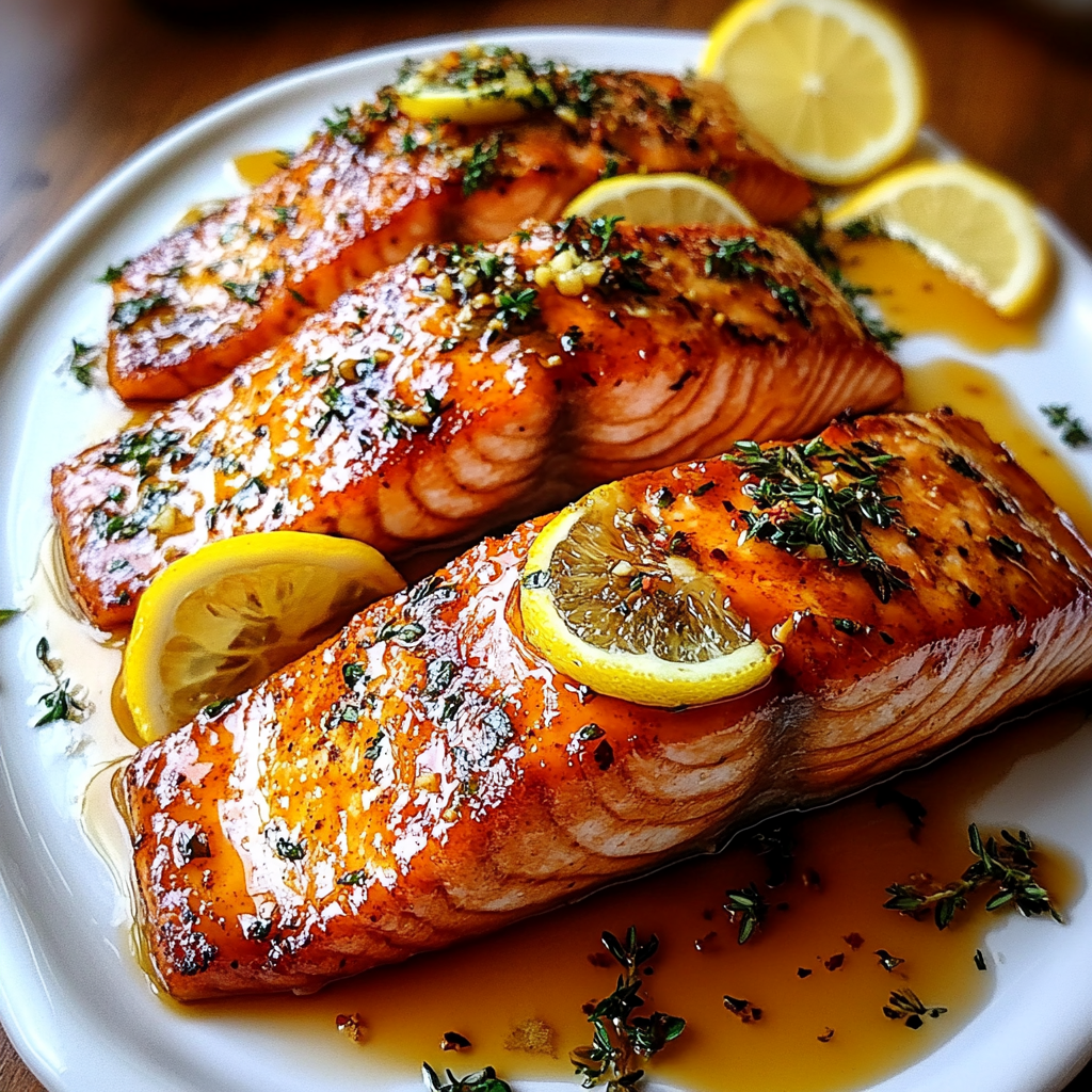 Lemon Honey Glazed Salmon