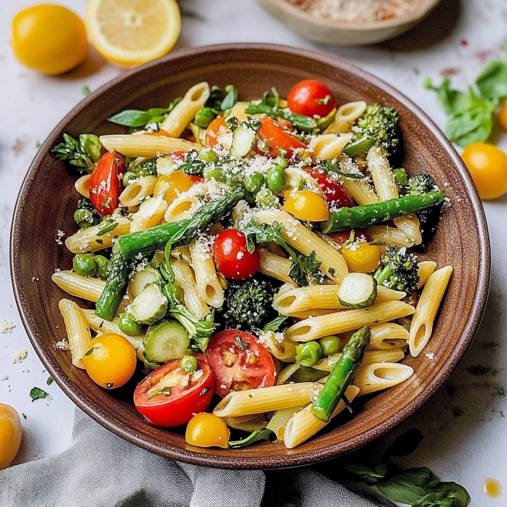 Pasta Primavera with Frozen Veggies & Parmesan