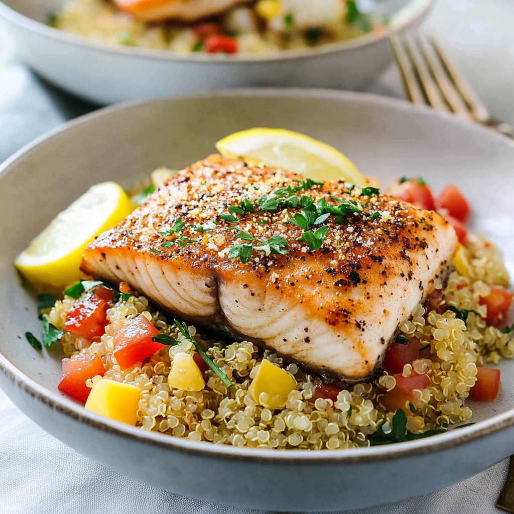 Lemon Garlic Fish & Quinoa Meal